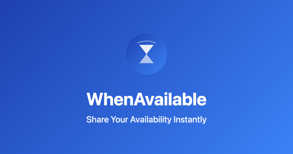 Support WhenAvailable | Help Keep It Free